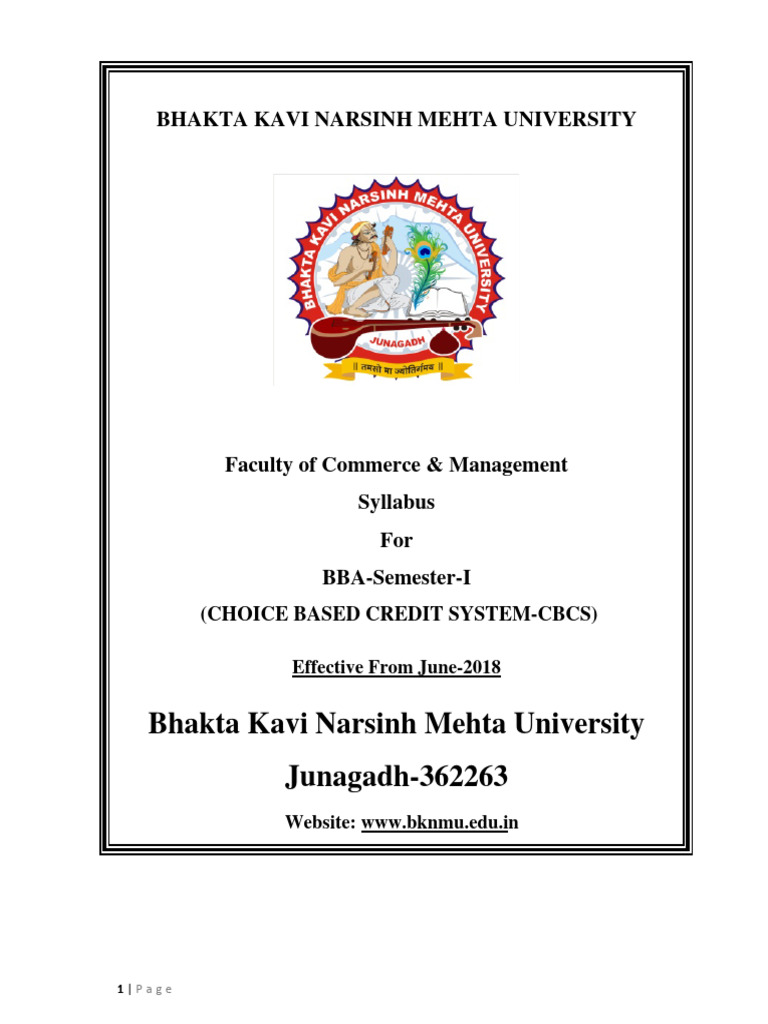 Bba Sem-1 New 2018 | PDF | Natural Environment | Debits And Credits