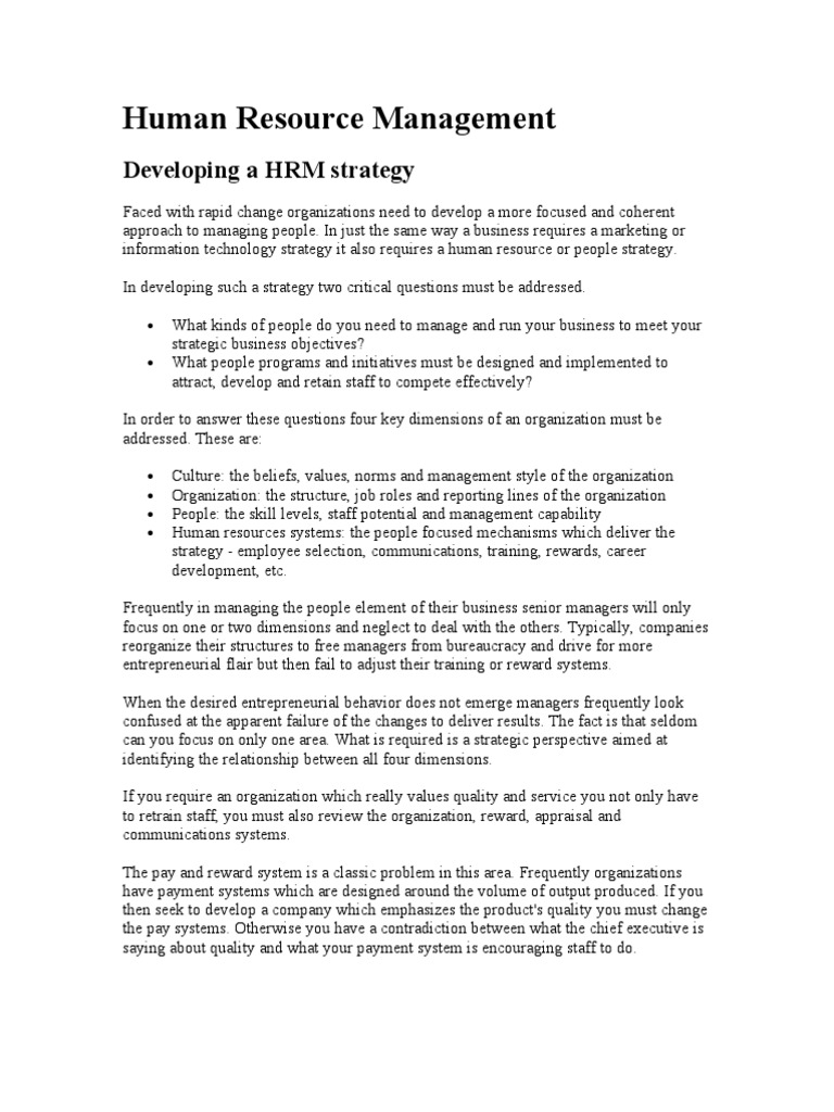 Human Resource Management Kal Ka | PDF | Human Factors And Ergonomics ...