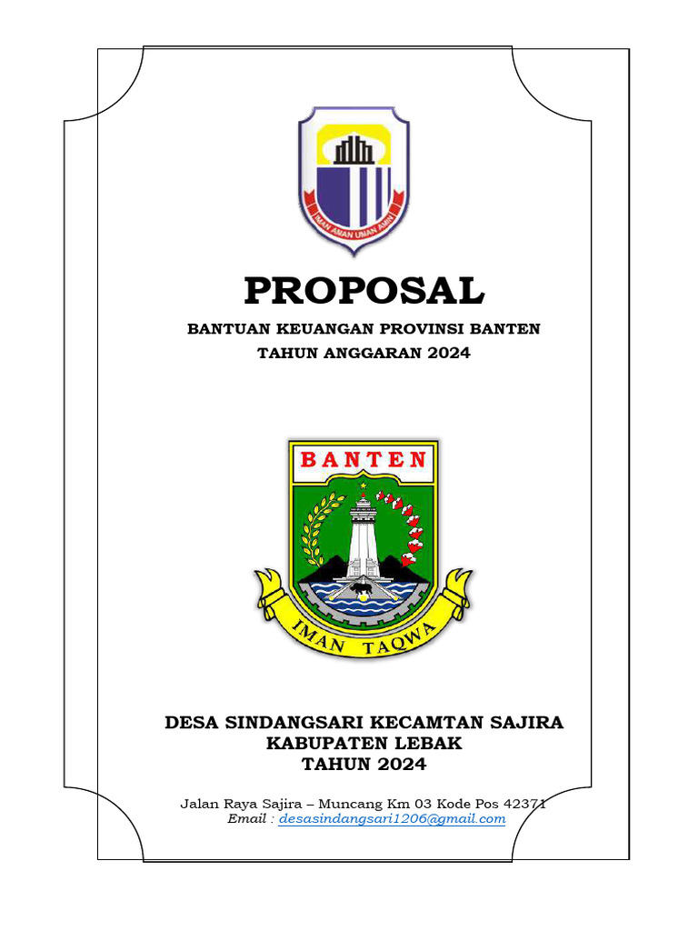 Proposal Banprov Sindangsari 2024 FX | PDF
