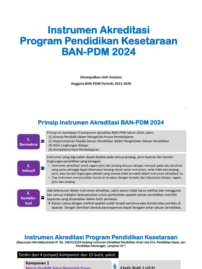 Instrumen Akreditasi Kesetaraan | PDF | Karier & Perkembangan | Bisnis