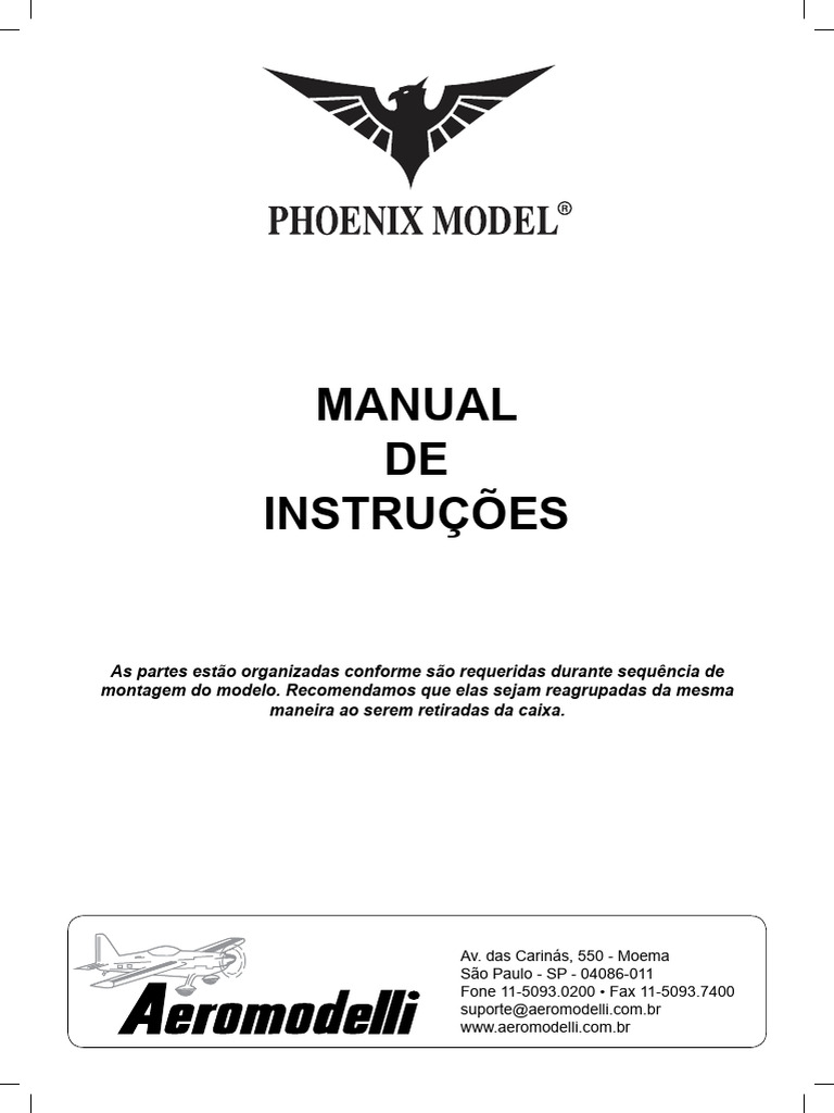 Manual Phoenix | PDF | Aileron | Parafuso