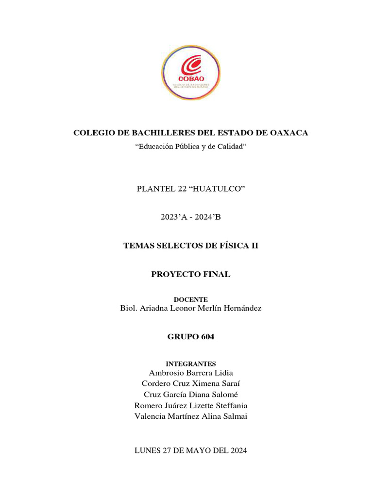 Física - Proyecto Final | PDF | Óptica | Olas