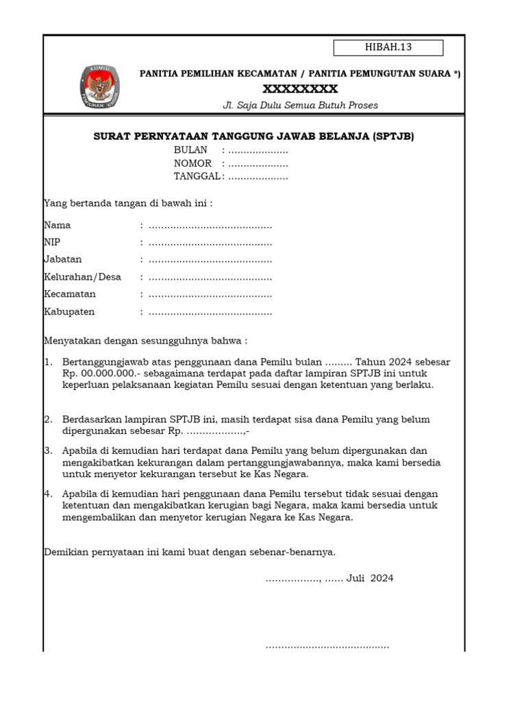Form Laporan Hibah - KPT 950 | PDF