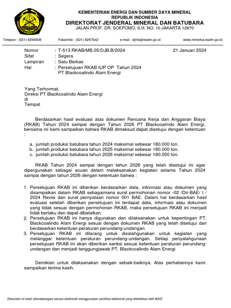 Surat Rkab 2024 1847 Tte | PDF