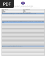 Revised STAR OBSERVATION Notes Blank Form | PDF