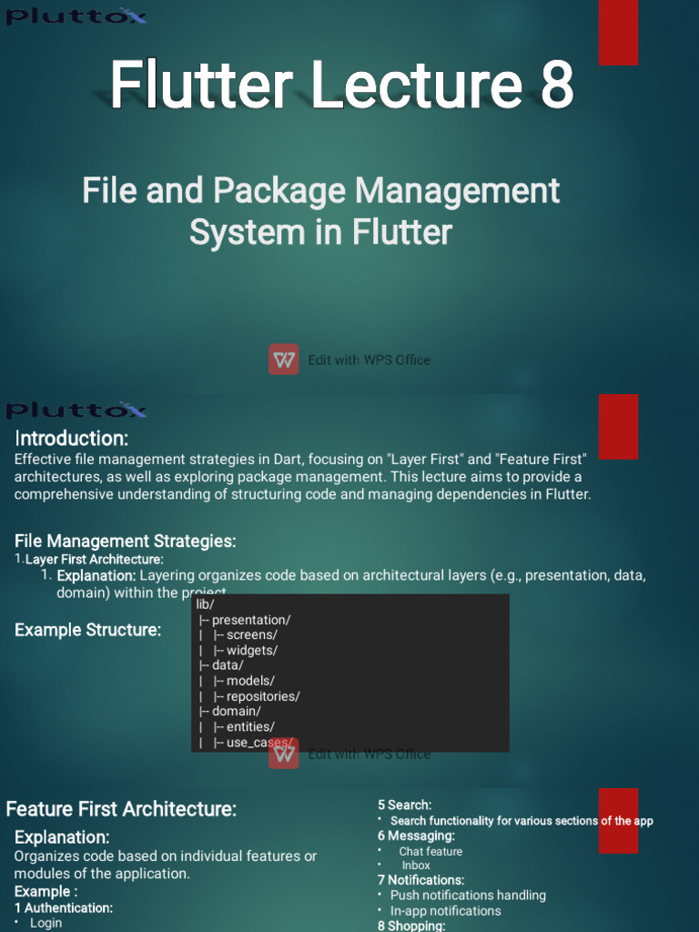 Flutter Lecture8 | PDF | Computer File | Library (Computing) Flutter Lecture8 | PDF | Computer File | Library (Computing)