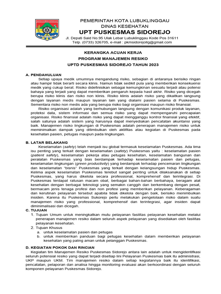 Kak Manrisk 2023 | PDF | Pengembangan Diri | Kesehatan Holistik