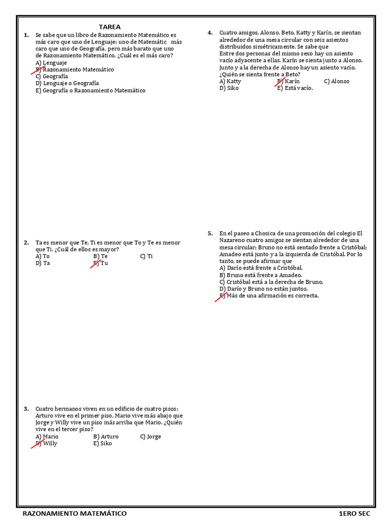 Claves de Las Tareas Semana 1 - RM y Geom | PDF