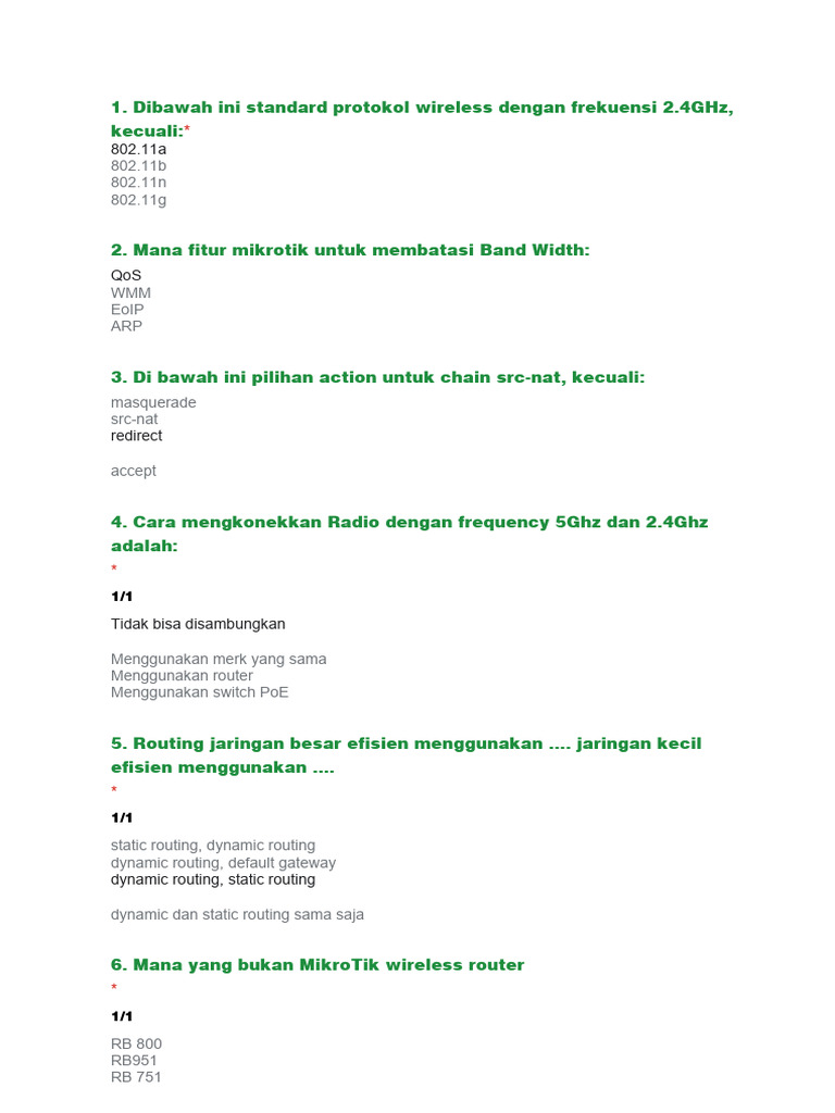 Latihan Soal Mtcna | PDF