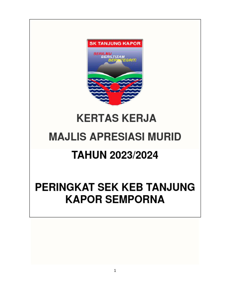 Kertas Kerja Apc 2023-2024 | PDF