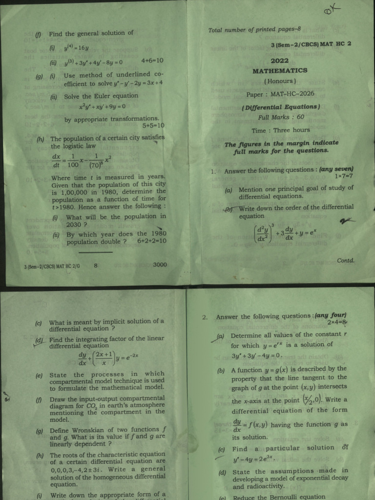 Mathe Sem 2..22 | PDF