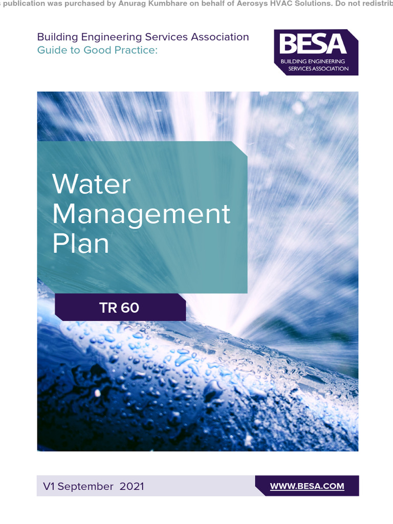 TR60 Guide To Good Practice - Water Management Plan - Aerosys HVAC ...