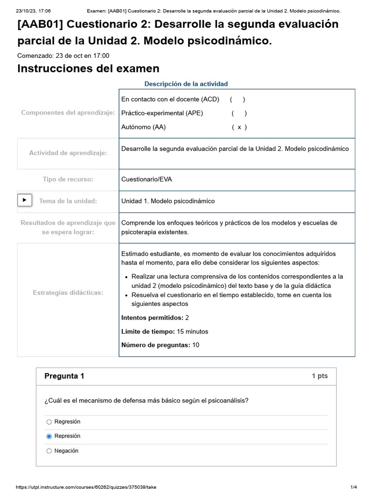 Examen - (AAB01) Cuestionario 2 - Desarrolle La Segunda Evaluación Parcial de La Unidad 2 ...