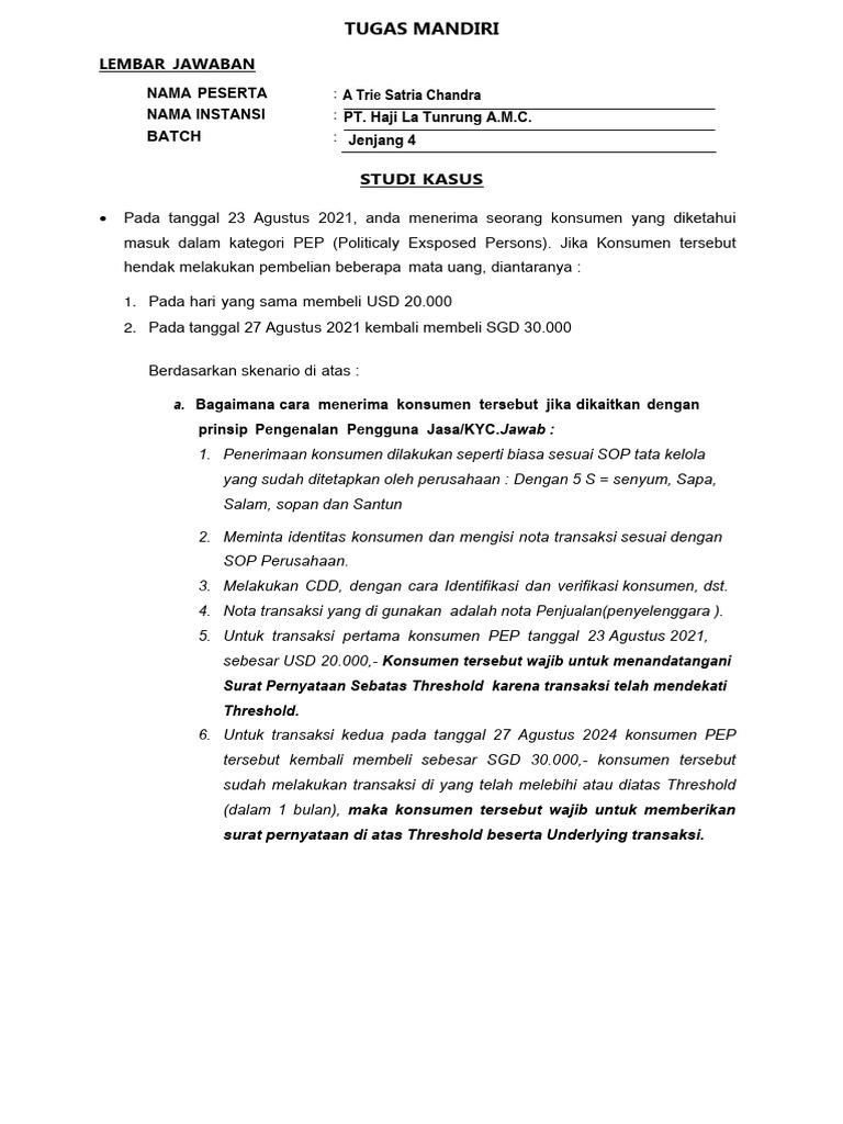 A TRIE SATRIA CHANDRA - KUPVA UKA J4 B10 - Andi Trie Satria | PDF