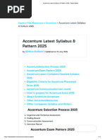 Accenture Latest Syllabus & Pattern 2025 - Talent Battle | PDF ...