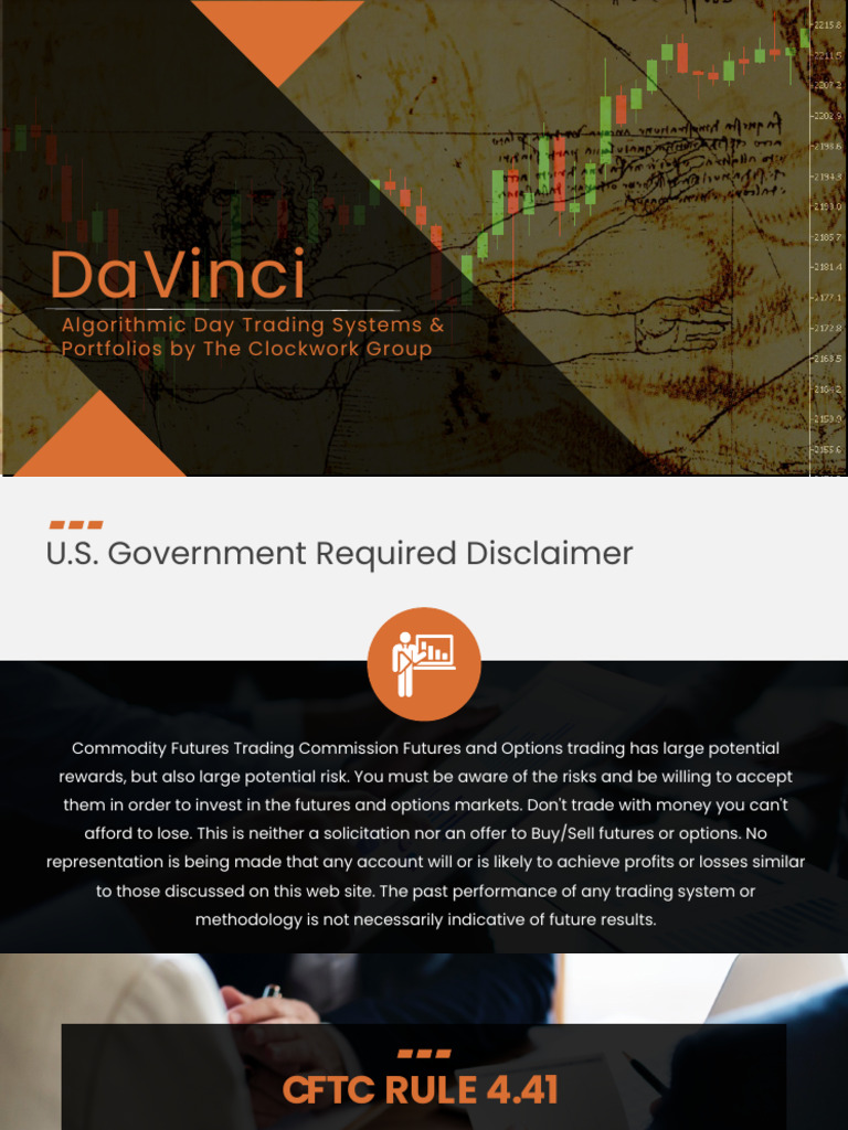 Da Vinci | PDF | Algorithmic Trading | Futures Contract