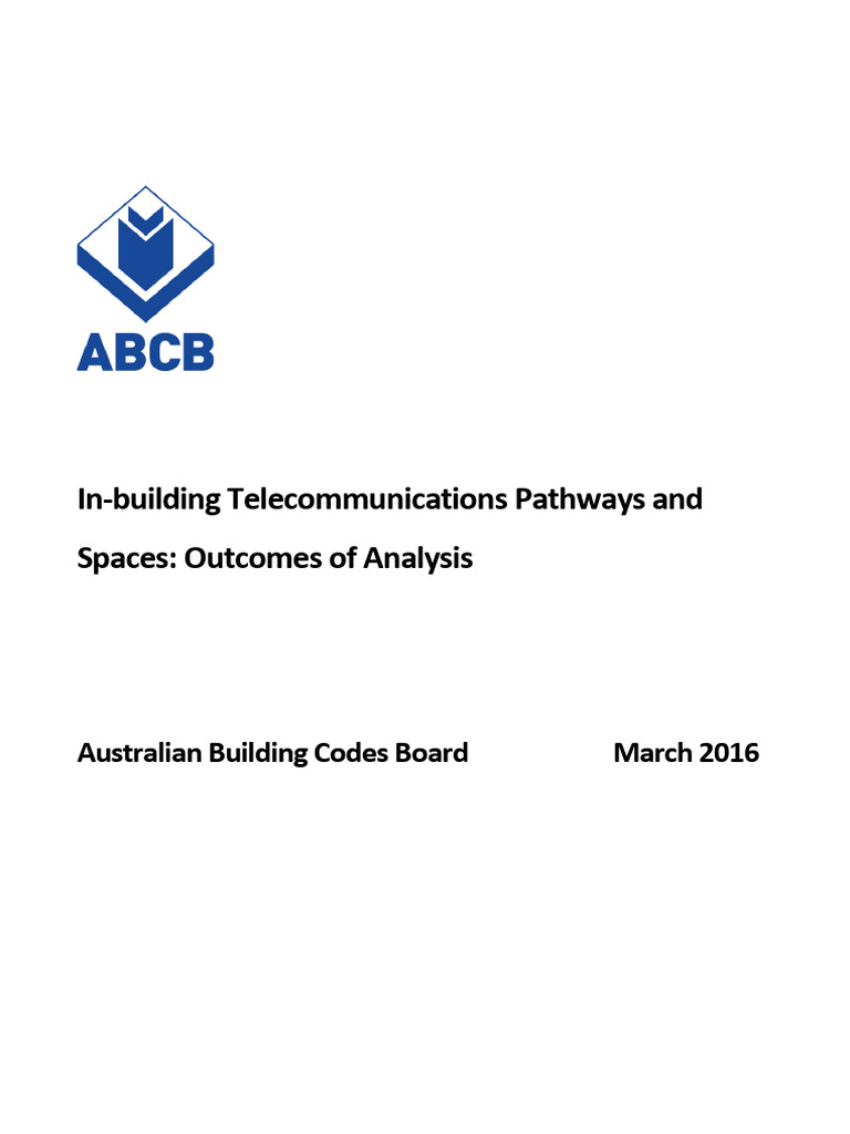 Report in Building Telecommunications Pathways Spaces | PDF ...