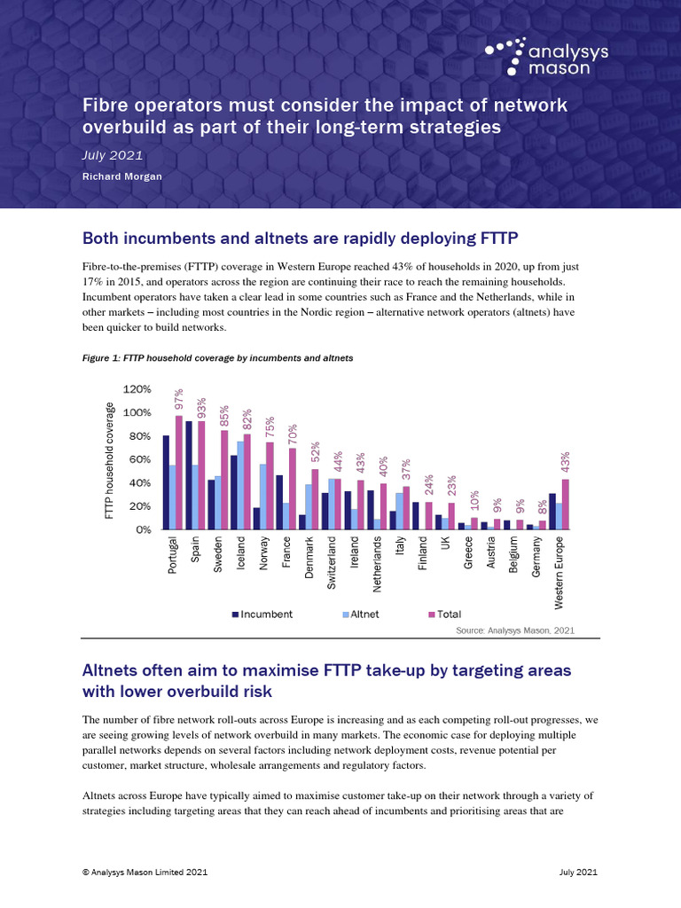 Impact of Network Overbuild on FTTP | PDF | Fiber To The X | Economies