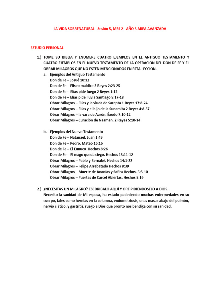 LA VIDA SOBRENATURAL Mes 2 Año 3 Area Avanzada | PDF | Cristo (título ...