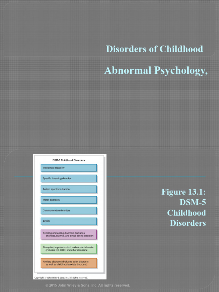 Childhood Disorders Overview and Diagnosis | PDF | Intellectual ...