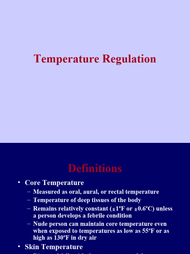 Temperature Regulation | PDF | Heat Transfer | Thermoregulation