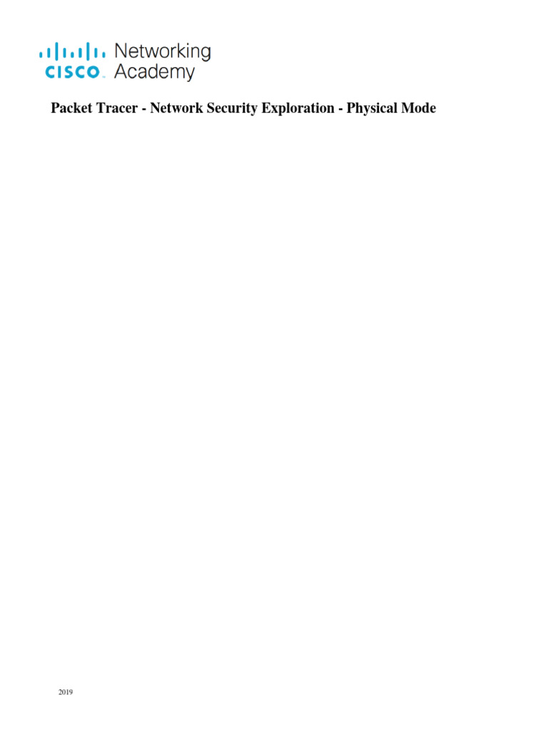 Answer For 3 11 1 Packet Tracer Network Security Exploration Physical | PDF | Computer Network ...