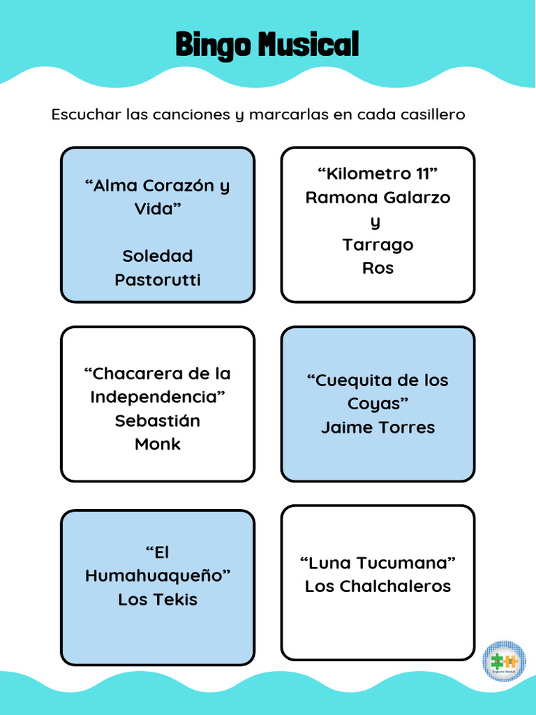 Bingo Musical | PDF | Musica argentina | Musica Latinoamericana