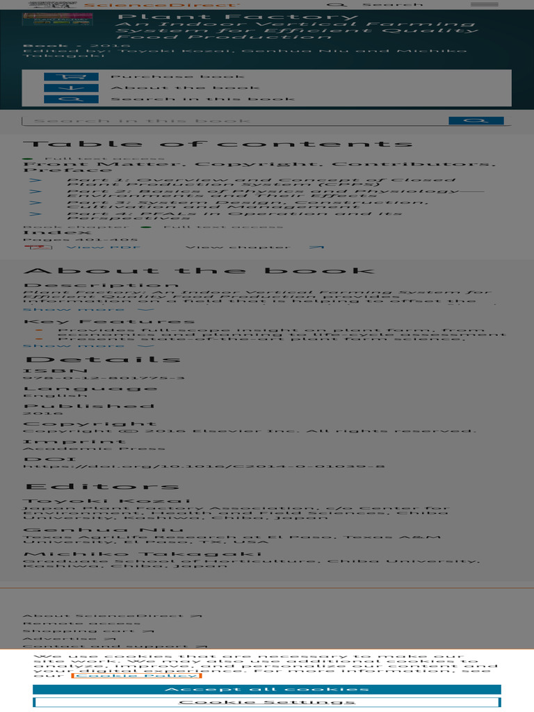 Plant Factory ScienceDirect | PDF | Books