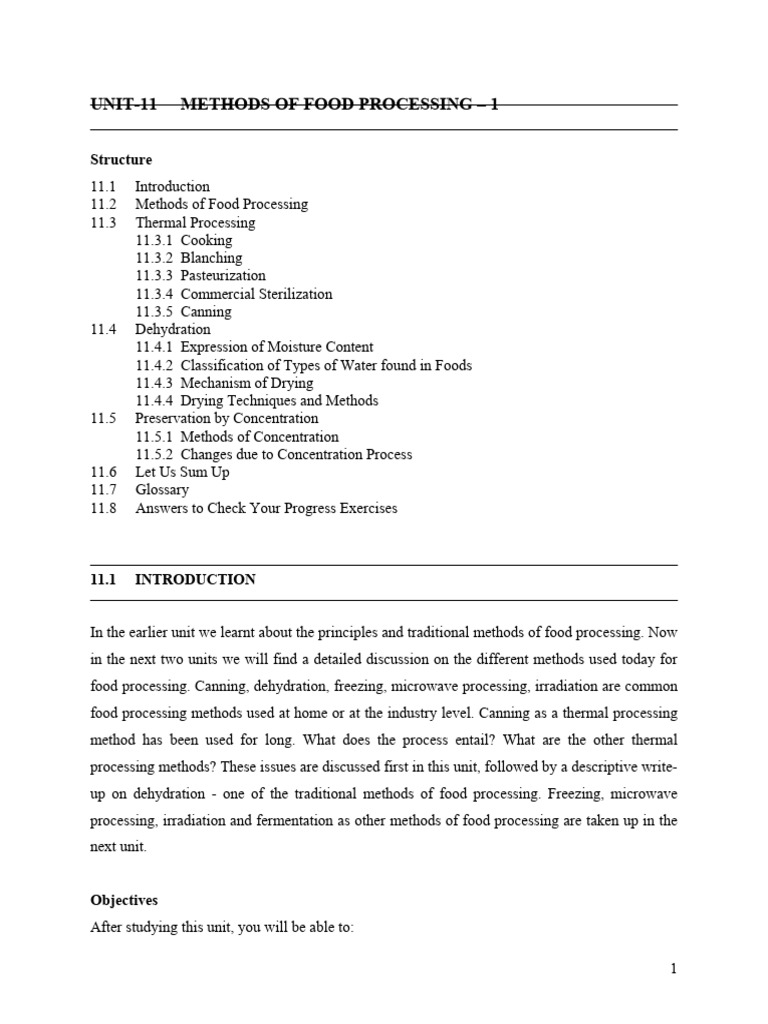 Unit 11 | PDF | Food Preservation | Canning