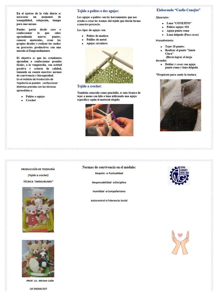 Triptico Cetpro | PDF | Tejer | Textiles