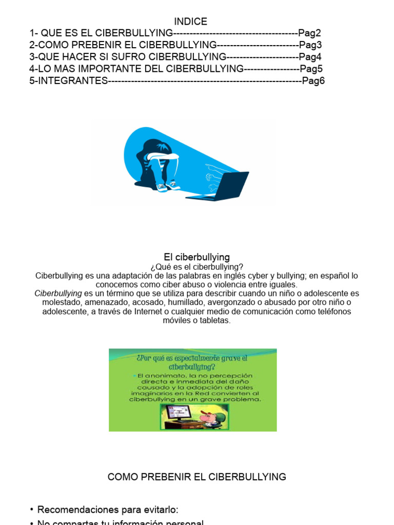 Guía para Entender el Ciberbullying | PDF | Acoso cibernético | Agresión