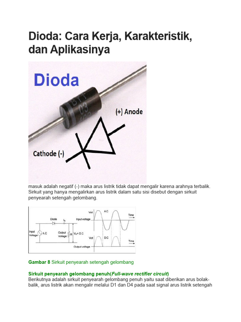HANDOUT Dioda | PDF | Metode & Bahan Ajar | Sains & Matematika