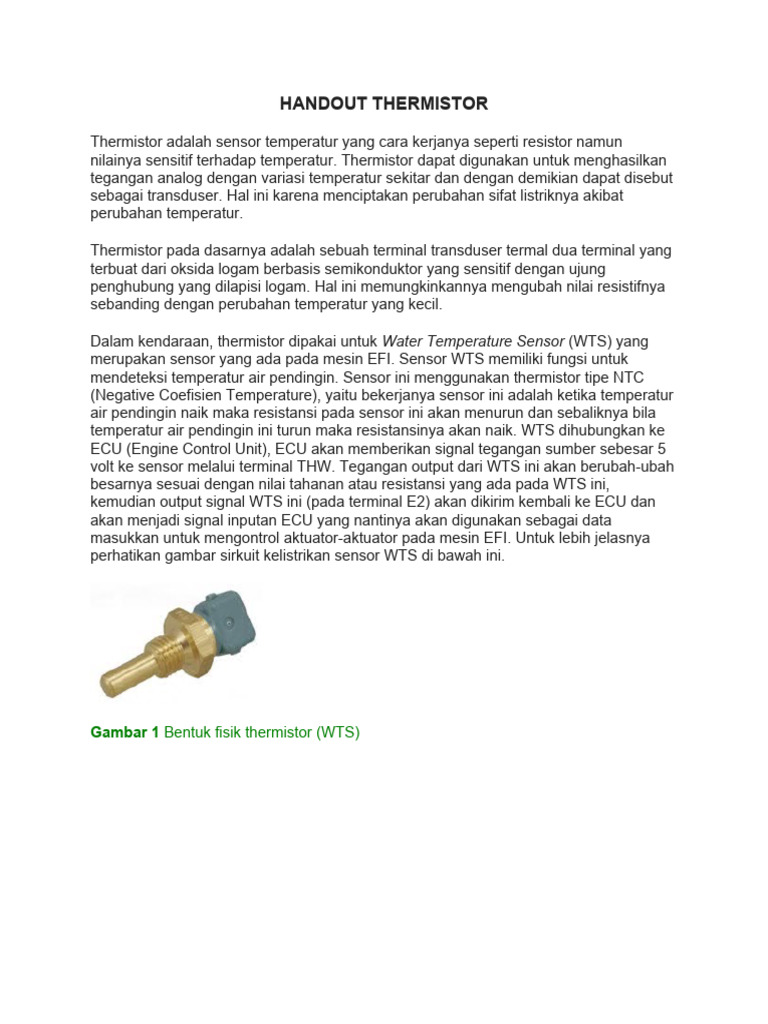 Handout Thermistor | PDF