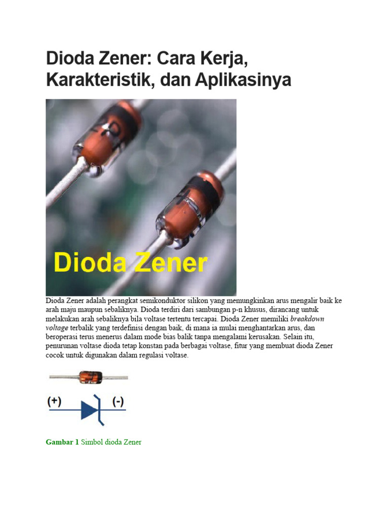 HANDUT Dioda Zener | PDF