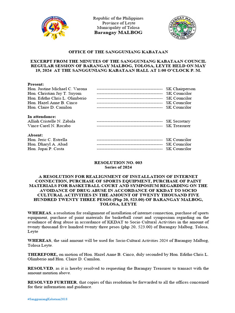 RESO NO. 3 (Realignment) | PDF