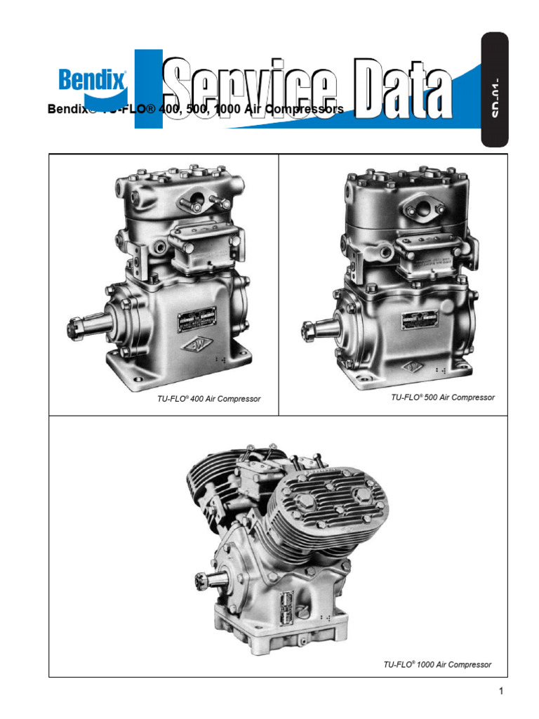 Bendix Tu Flo 400 500 1000 Air Compressor Manual de Usuario | PDF ...