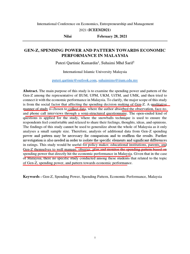 Gen-Z Spending Impact on Malaysia's Economy | PDF | Popular Culture ...