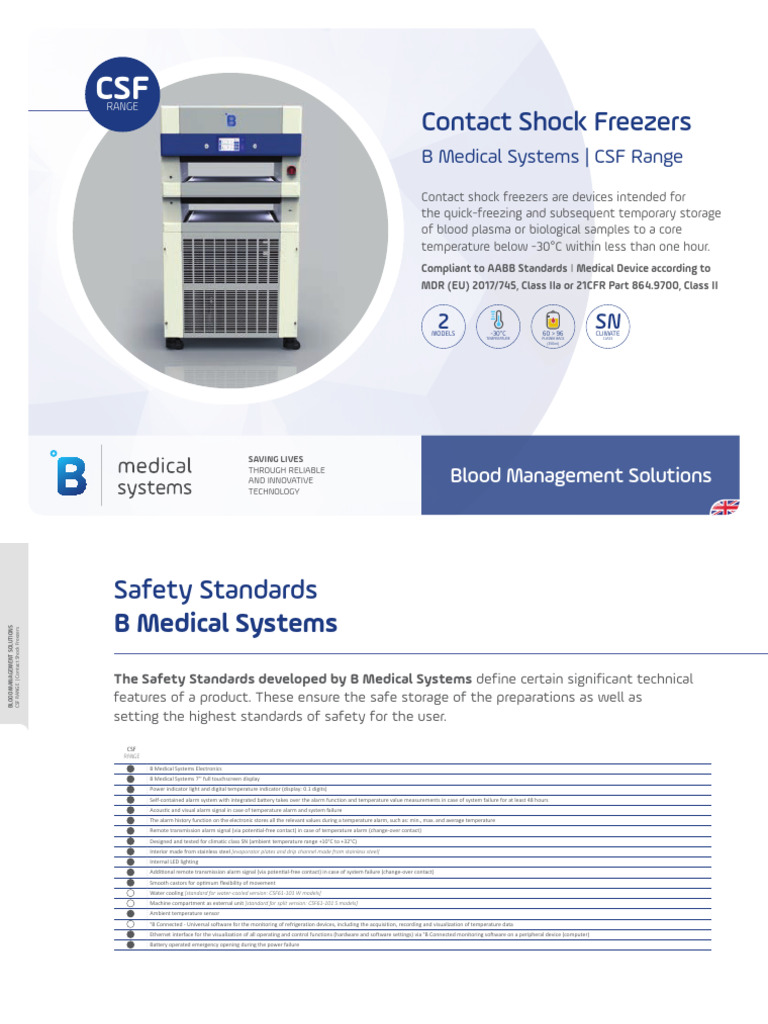 Innovative Blood Plasma Freezing Solutions | PDF | Refrigerator ...