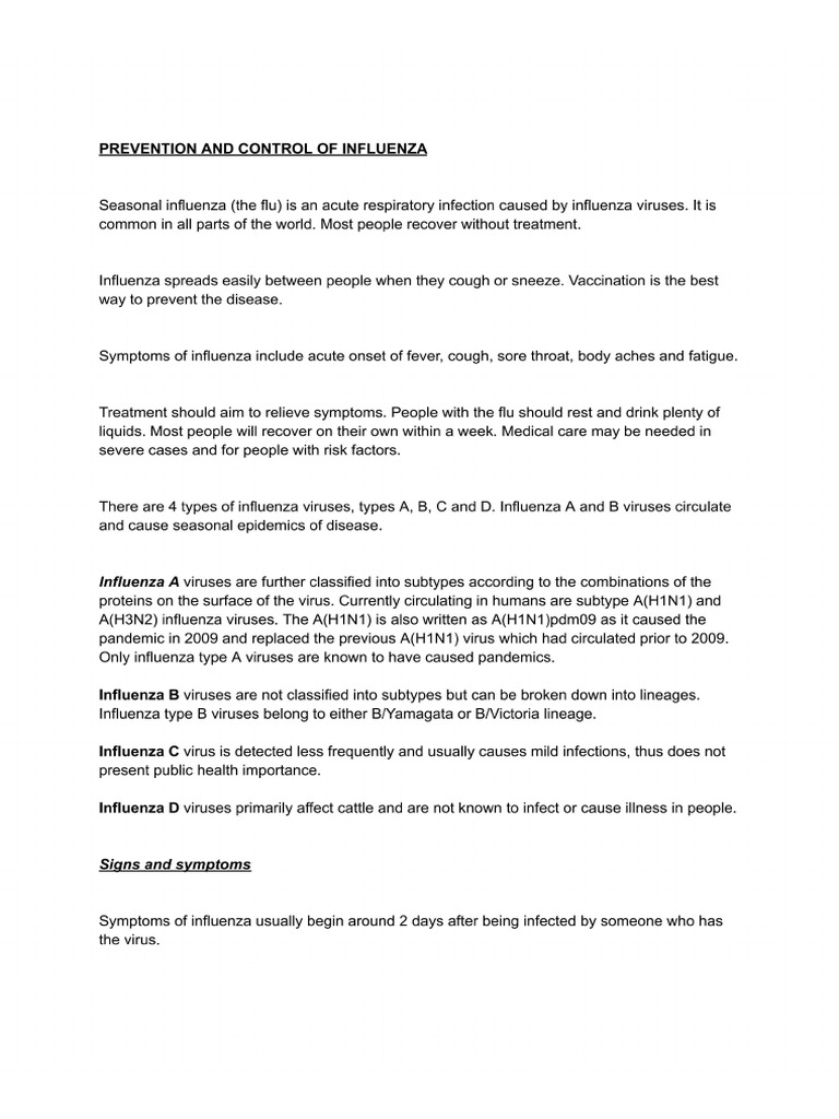 Prevention and Control of Infectious Diseases? | PDF