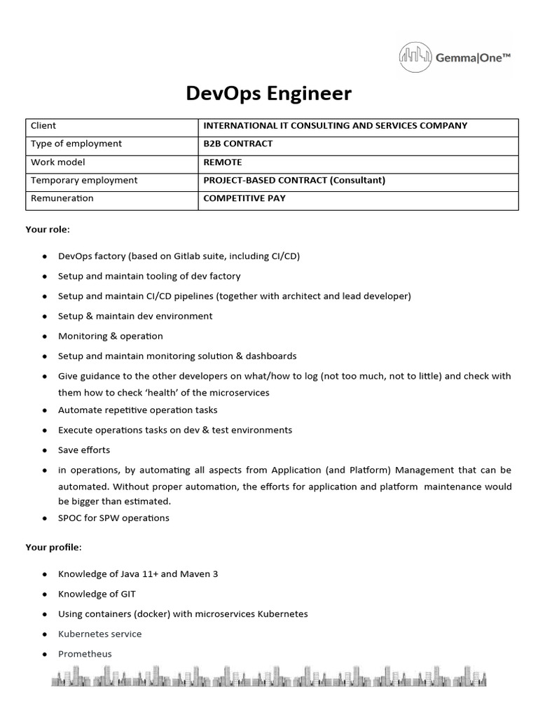 Remote DevOps Engineer Role | PDF | Information Technology | Computing