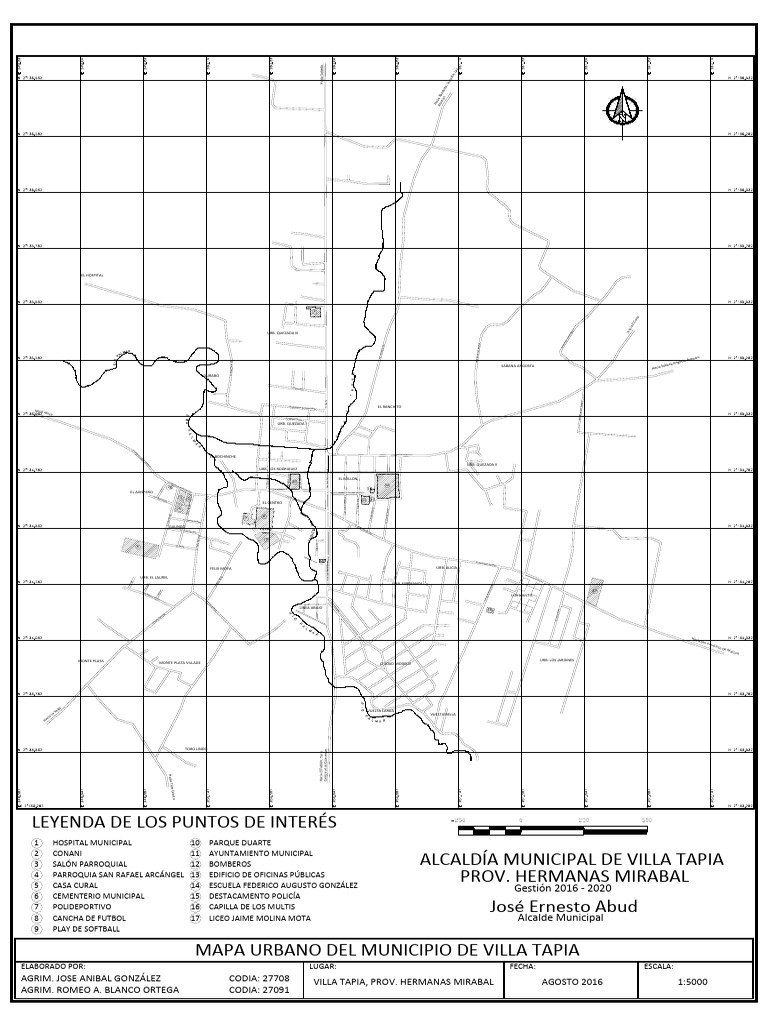 30 08 2018 Mapa Urbano MunicipioVilla Tapia | PDF