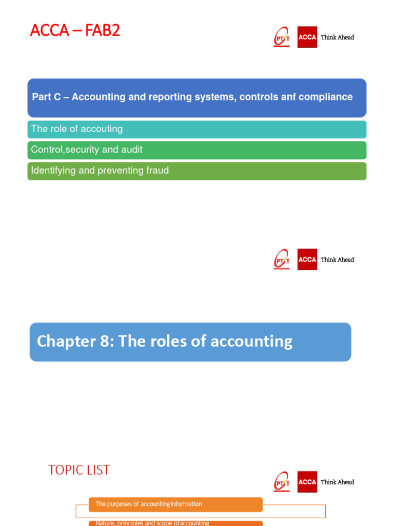 ACCA - F1 - Part C | PDF | Internal Control | Audit