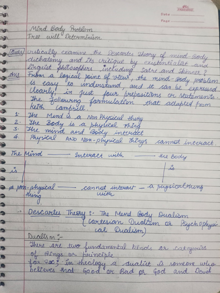 Descartes Dualism | PDF | Mind–Body Problem | Metaphysics Of Mind