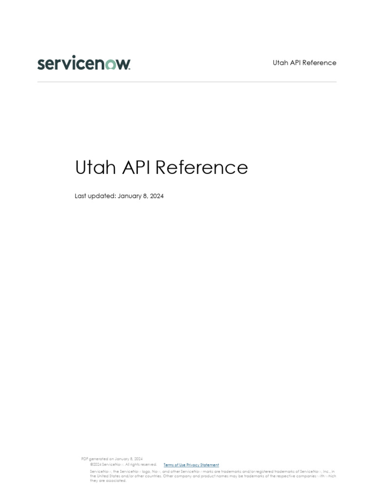 Utah Api Reference 1-8-2024 | PDF | Soap | Web Service