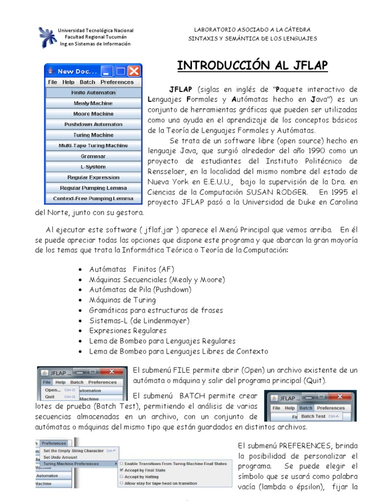 Tutorial JFLAP Parte 1 | PDF | Programa de computadora | Programación
