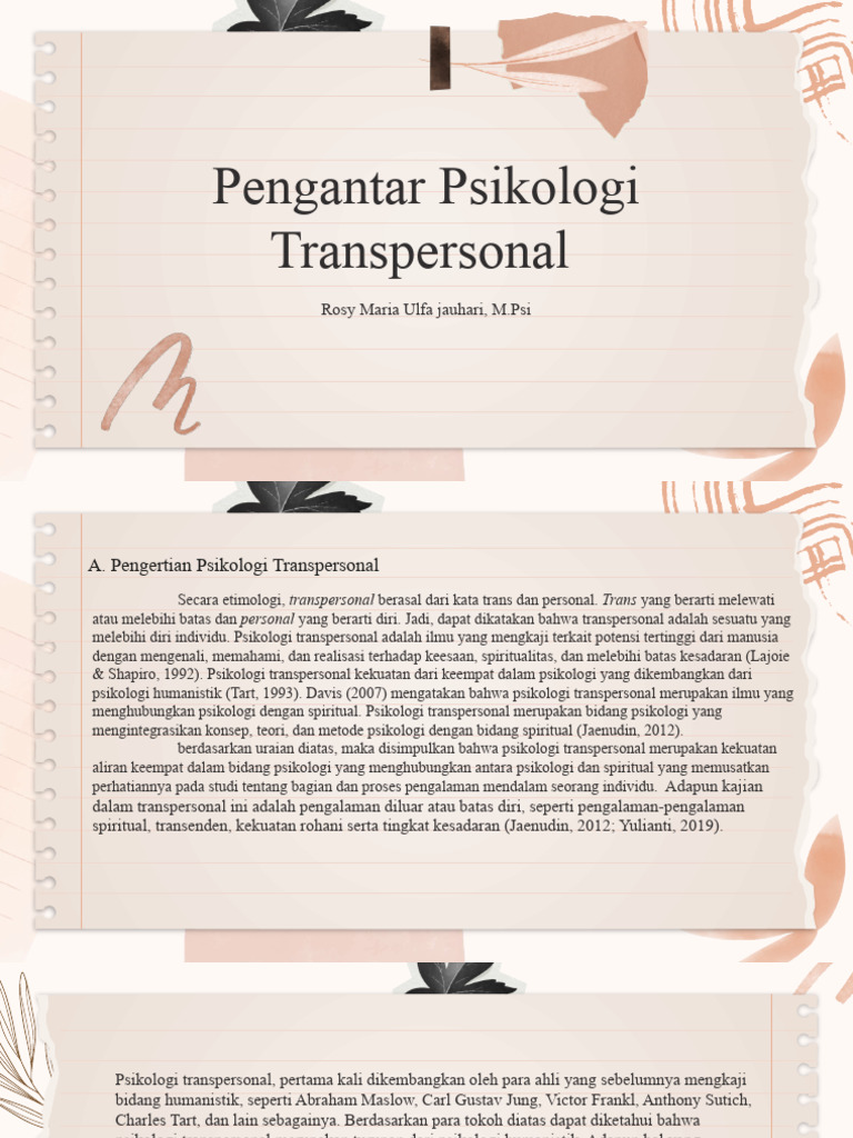 Pengantar Psikologi Transpersonal | PDF