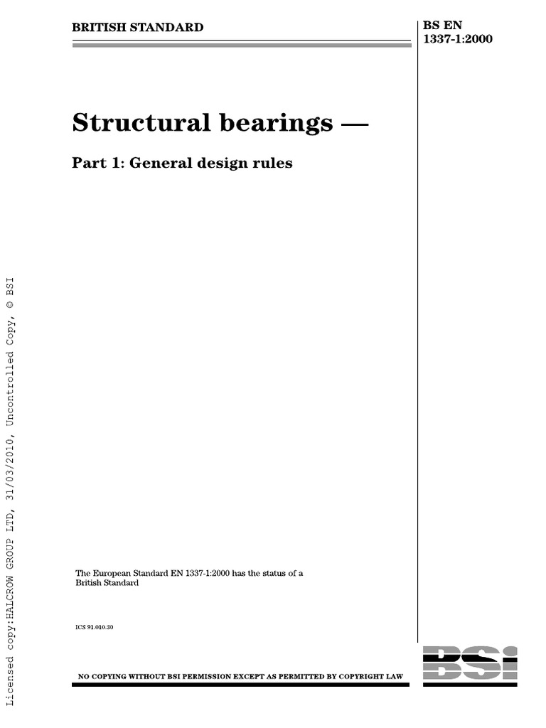 BS en 1337 Bearings | PDF