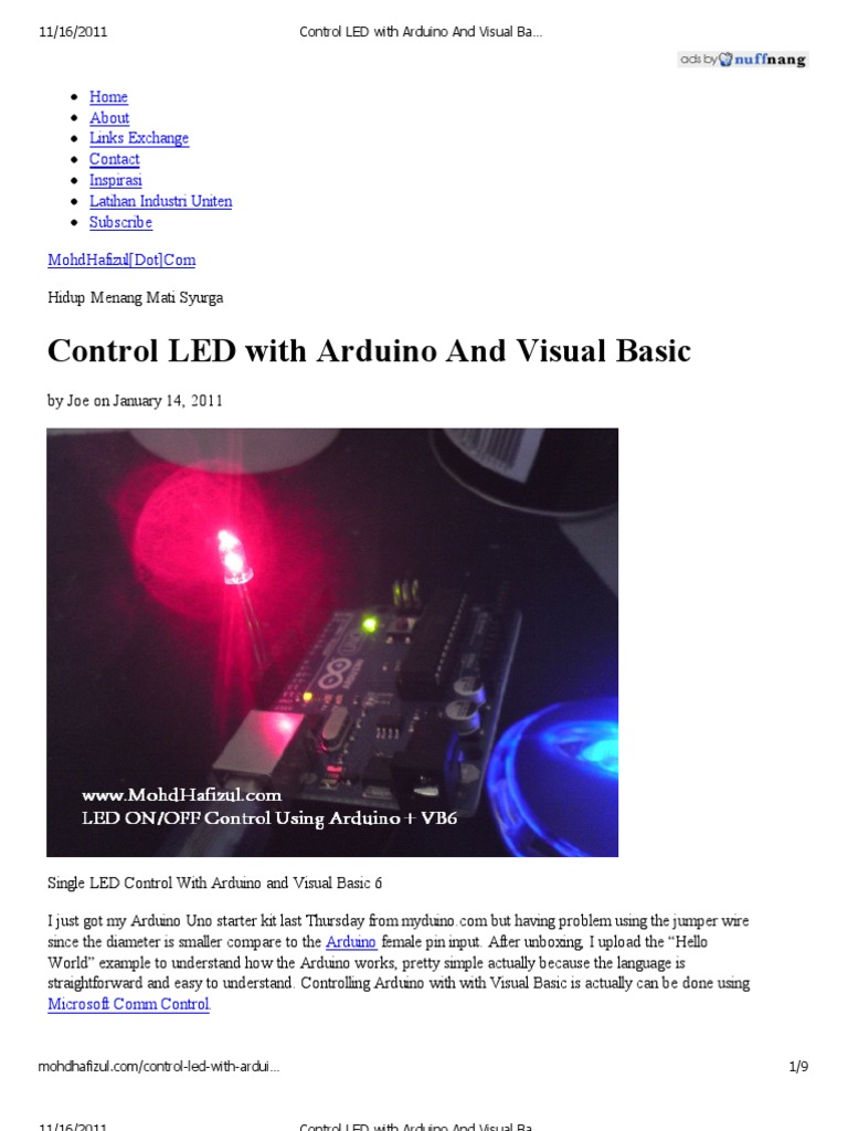 Control LED With Arduino and Visual Basic - MohdHafizul (Dot) Com | PDF ...