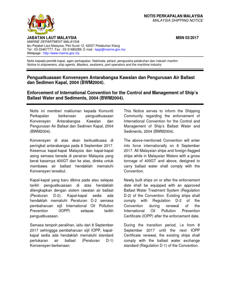 MSN 03-2017 | PDF | Freight Transport | Water