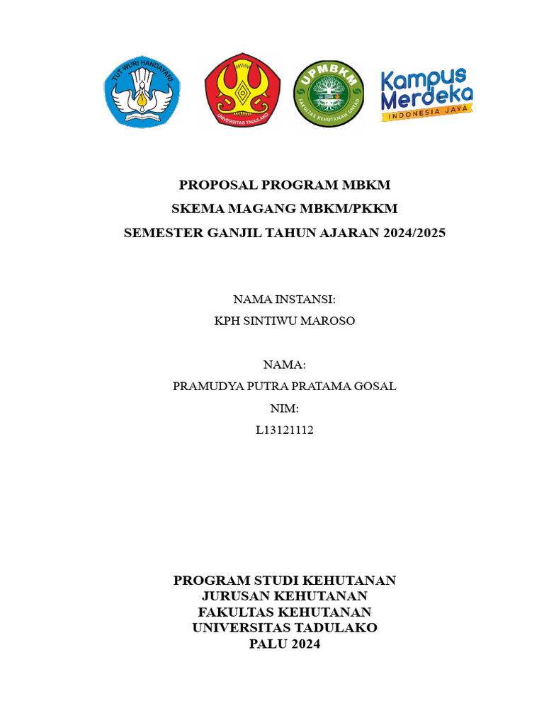 Proposal Program MBKM 2024 Pramudya Putra Pratama Gosal | PDF
